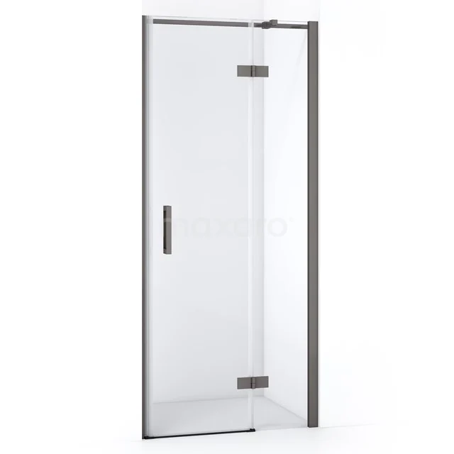 Diamond Douchedeur | 80 cm Zwart metaal Helder glas Draaideur ...